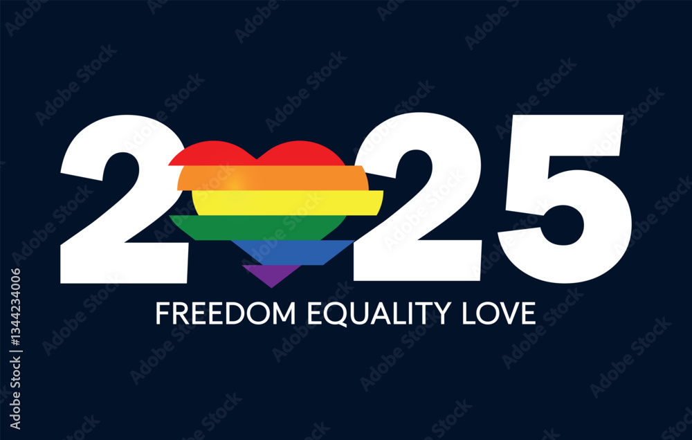 Photography Poster LGBT Pride 2025 Vector, Freedom, Equality, Love ...