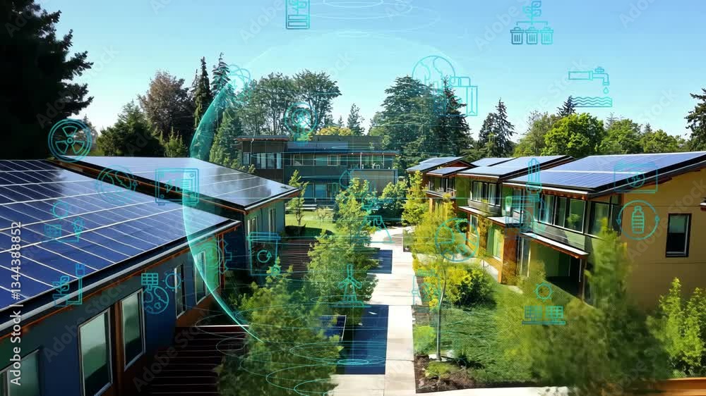 Smart Eco rooftop passive AI solar Save the planet earth in Net zero ...