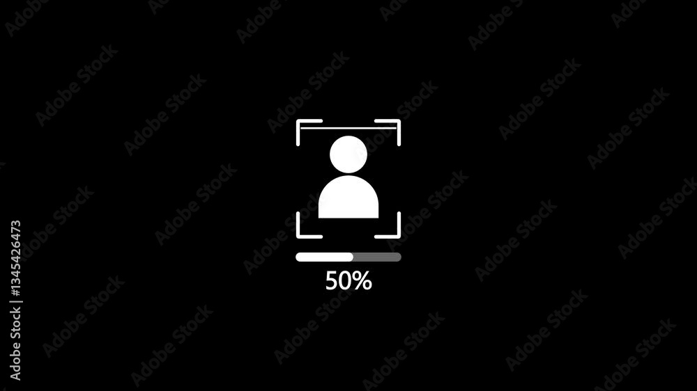 Success face id verification animation.Animated ID verifying service ...