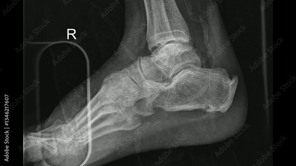 Foot and Ankle Joint Lateral Radiograph Showing Bone and Ligament ...