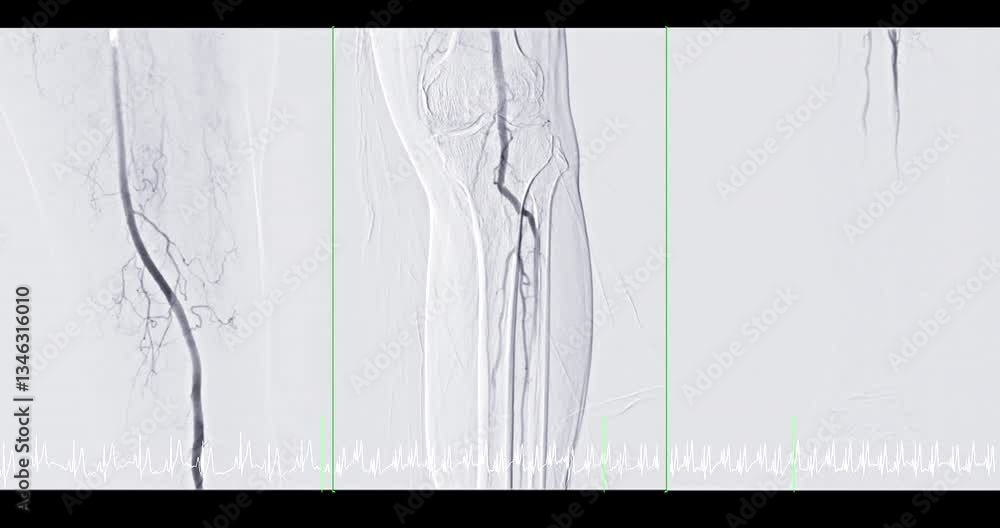 Femoral Angiogram of femoral artery showing femoral artery vessel ...