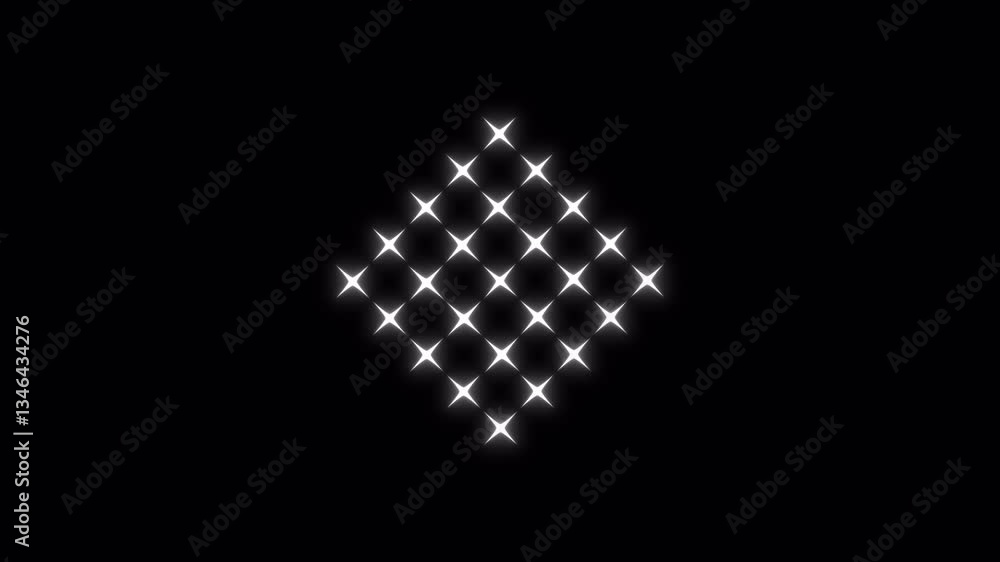 Twinkling Stars Animation on Transparent Background. Blinking Star Loop ...