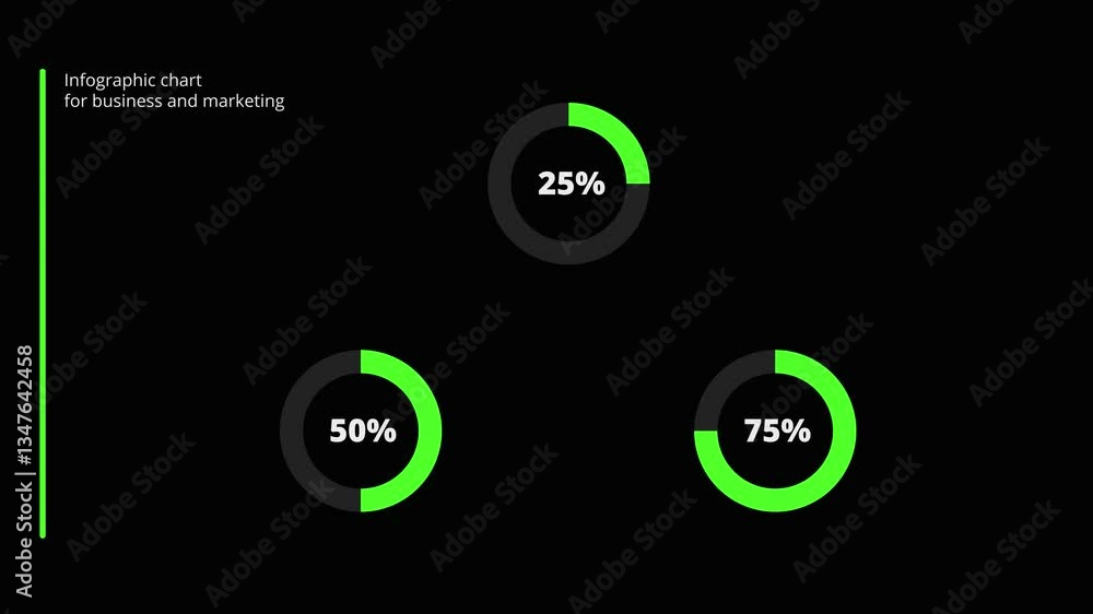 Multicolored infographic chart with Infographic chart with circles in ...