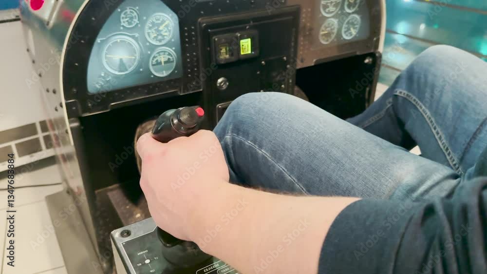 Digital flight simulation cockpit, cockpit-focused gaming gear, in ...