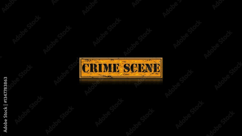 Crime Scene, Crime Scene Sign Videos On Black Background Stock Video ...