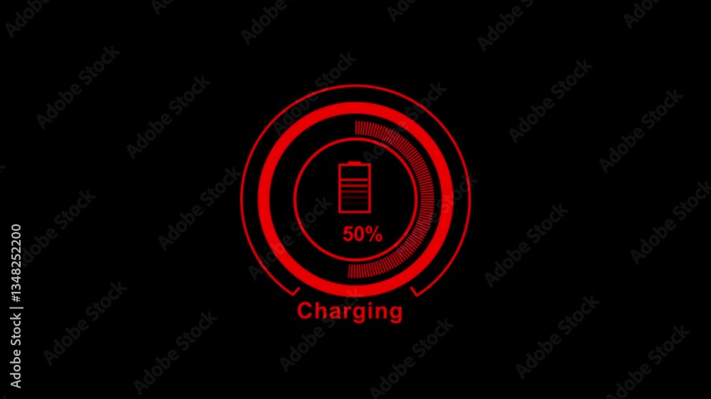 neon animated icon charge battery, Electric Battery fast charging ...
