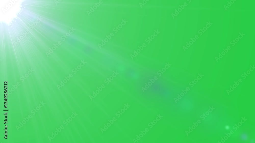 Radiant Sun Rays and God Bless Rays on Green Screen | Lens Flare Chroma ...