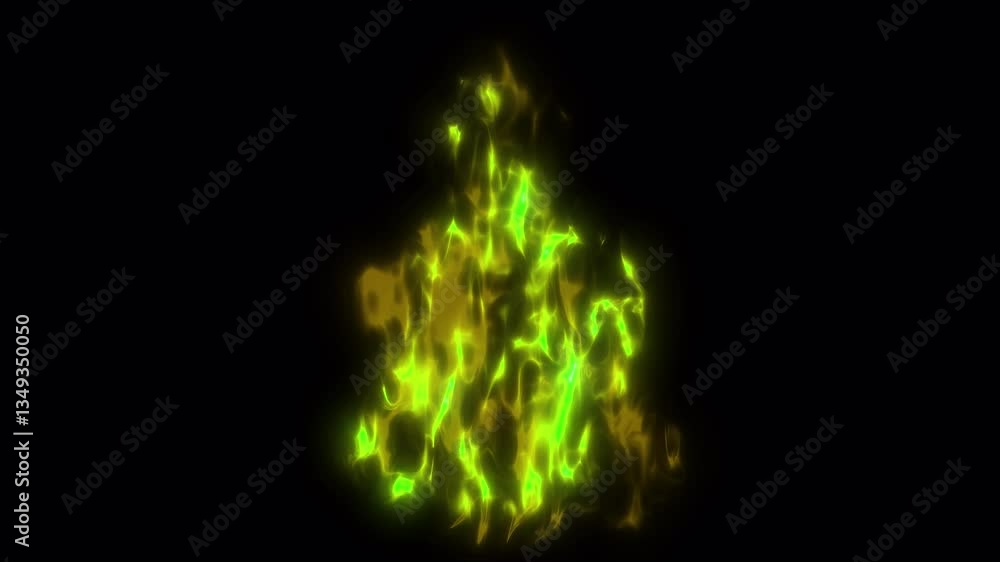 Fire Transitions on Transparent Background. Fire Energy Animation ...