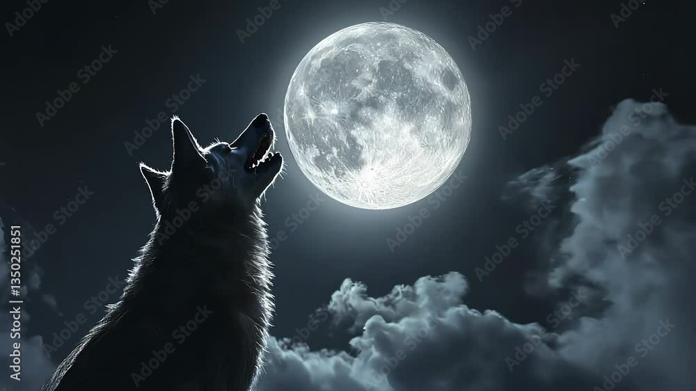 Wolf howling at night, moon, howling, moon, wolf, hd wallpaper. A wolf ...