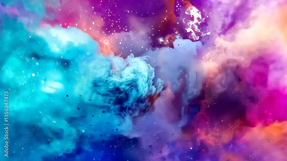 Enter a realm of innovation and creativity with an abstract colorful ...