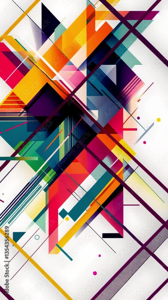 Abstract intertwining lines in animation, flowing in soft shades of ...