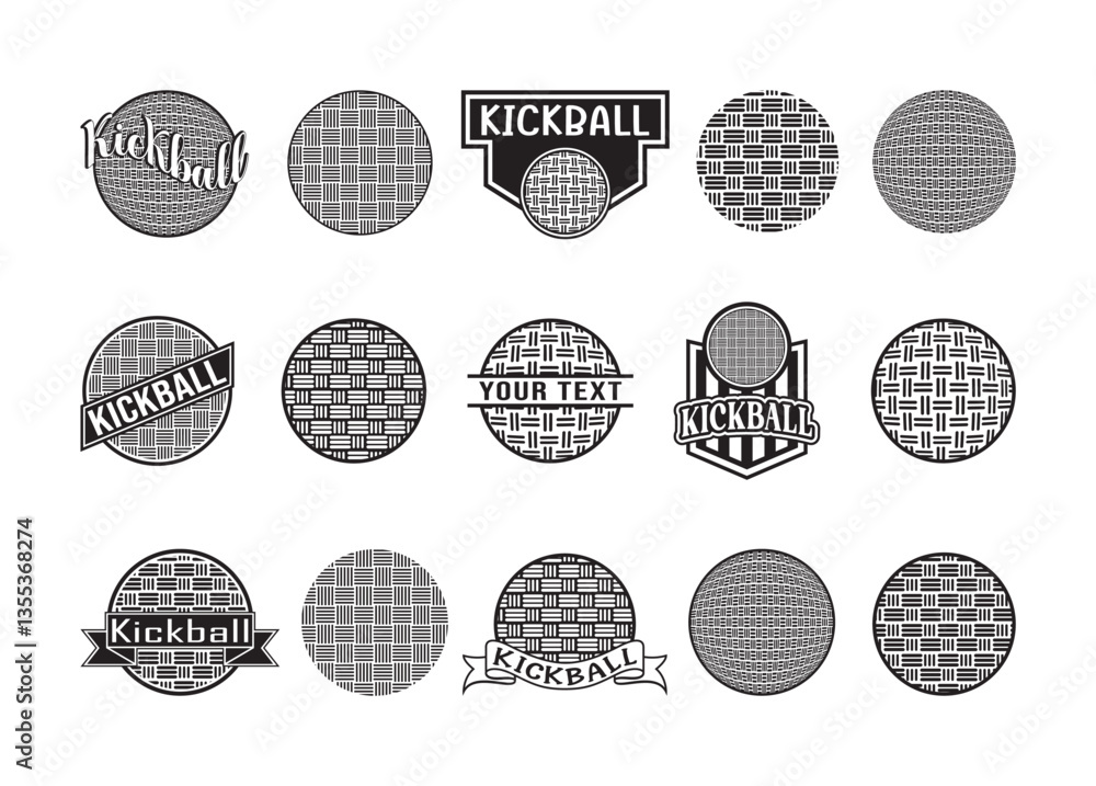 Poster Kickball vector bundle, Kickball clipart, Kickball silhouette ...