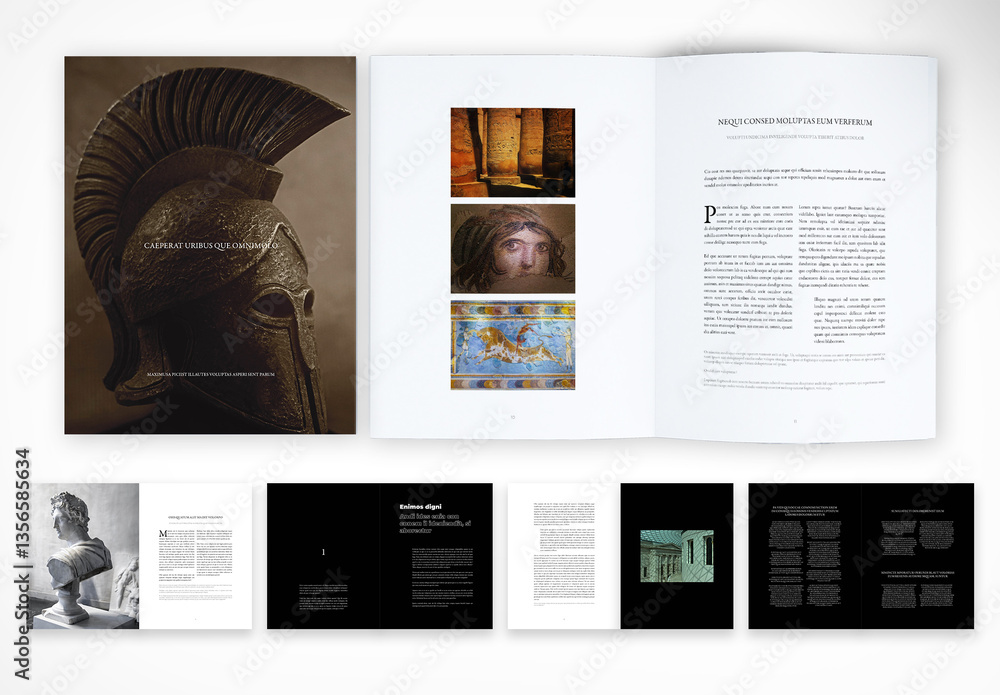Classical History Magazine Stock Template | Adobe Stock