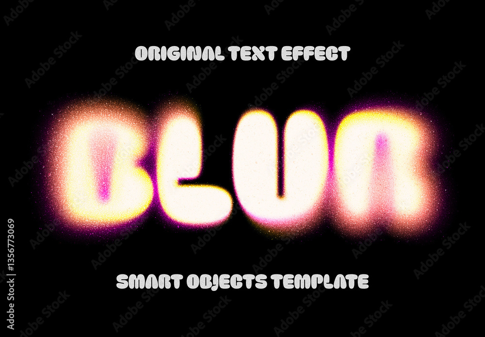 Glam Sparkles Blur Text Effect Mockup Stock Template | Adobe Stock