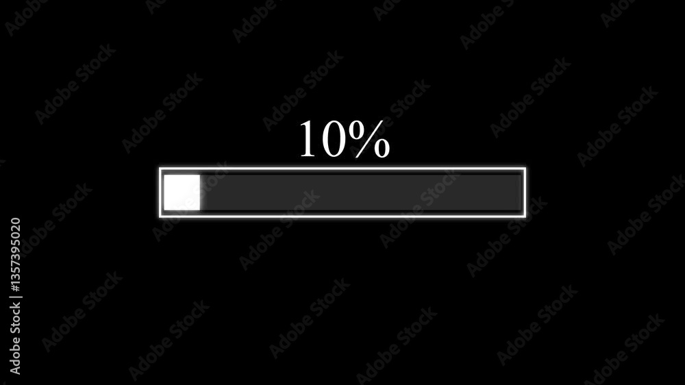 10% Bar Chart Animation loading icon diagrams Infographics Abstract ...