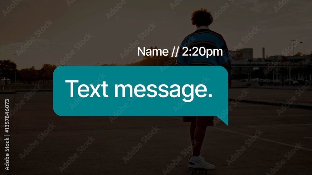 Text Msg Conversation Title Stock Template Adobe Stock