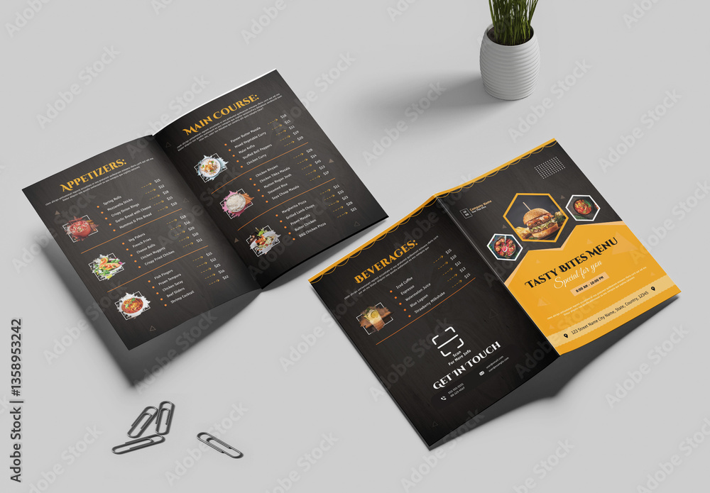Modern Food Menu Template Layout Stock Template | Adobe Stock