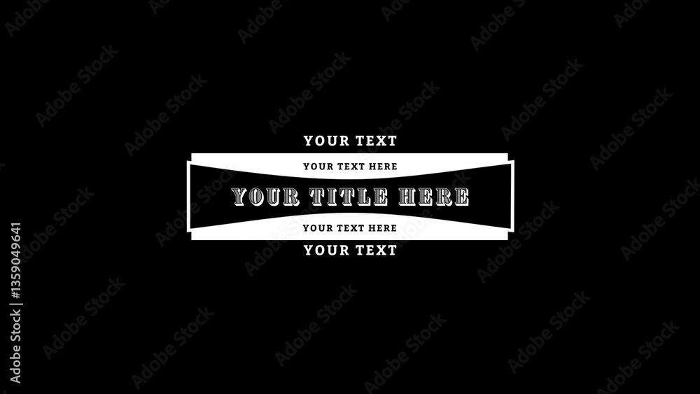 Vintage Western Stamp Retro Badge Title Intro Stock Template | Adobe Stock