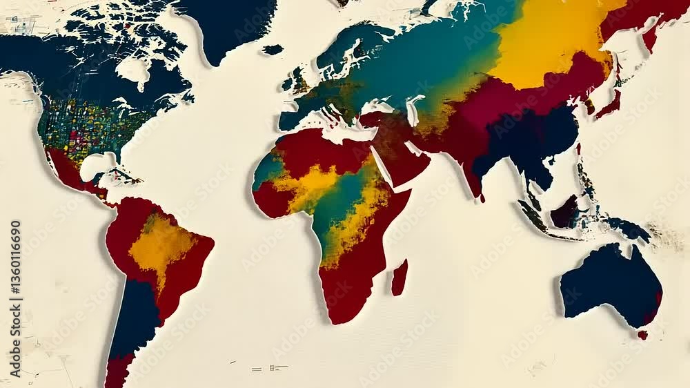 A Colorful World Map: A Data Visualization of Global Information Stock ...