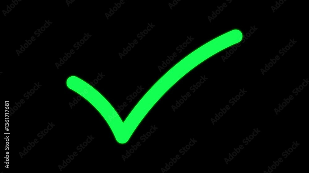 check mark sign, verify complete sign, approved, checkmark animation ...