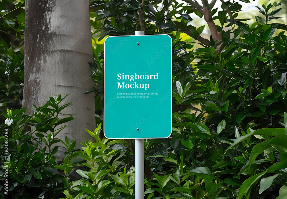 Standing Signboard Mockup Template Stock Template | Adobe Stock