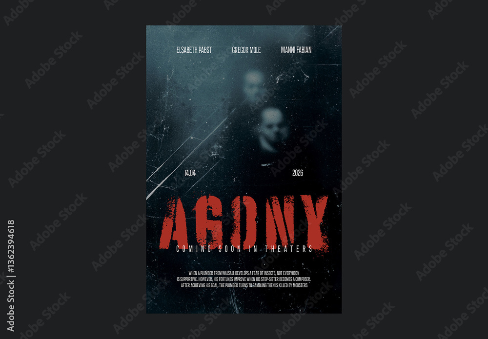 Drama Movie Poster Template Stock Template | Adobe Stock