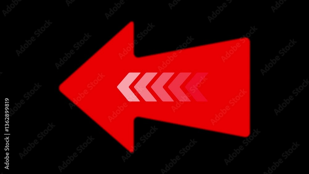 Left-directional arrow loop animation. Animated arrows for the overlay ...