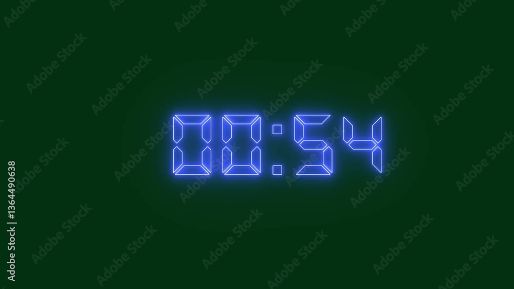 Digital Clock Countdown Timer 1 Minute 60s Digital Clock Count