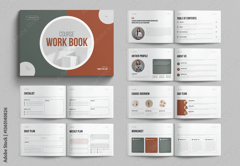 Workbook Template Landscape Stock Template | Adobe Stock