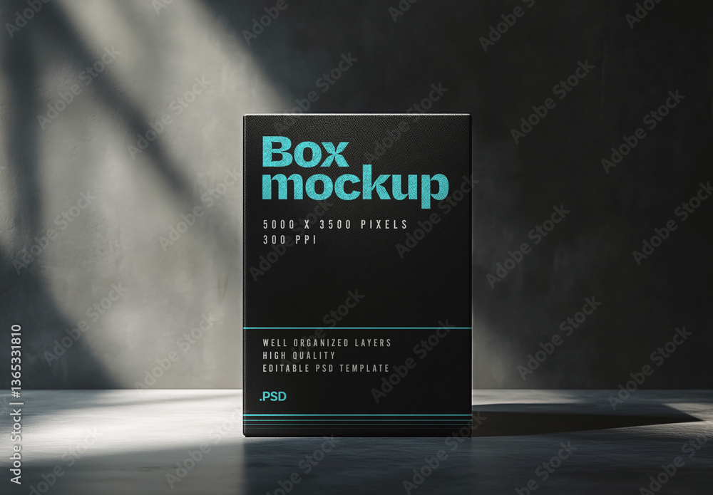 Dark Elegant Box Mockup Stock Template | Adobe Stock