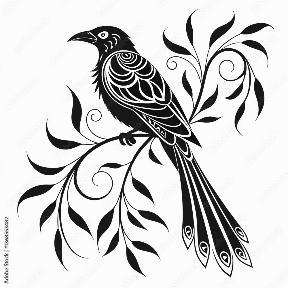 Poster weaverbird black silhouette icon vector – Wall Art | UkPosters