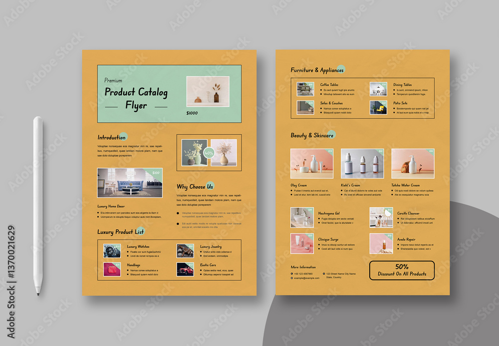 Premium Product Catalog Flyer Template Layout Stock Template | Adobe Stock