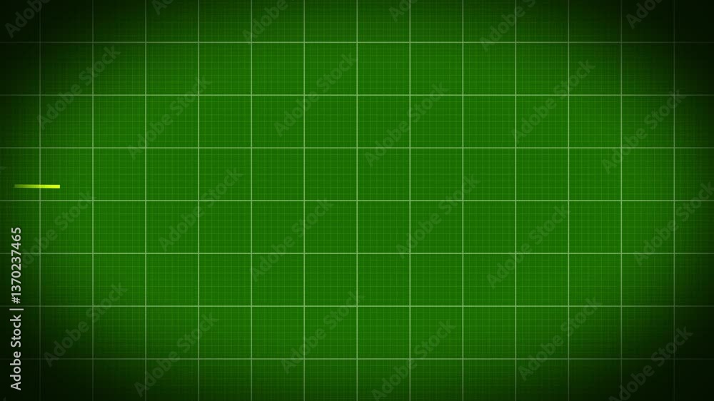 ECG Heart Beat Line Simulation animation. Continuous Heartbeat Monitor ...