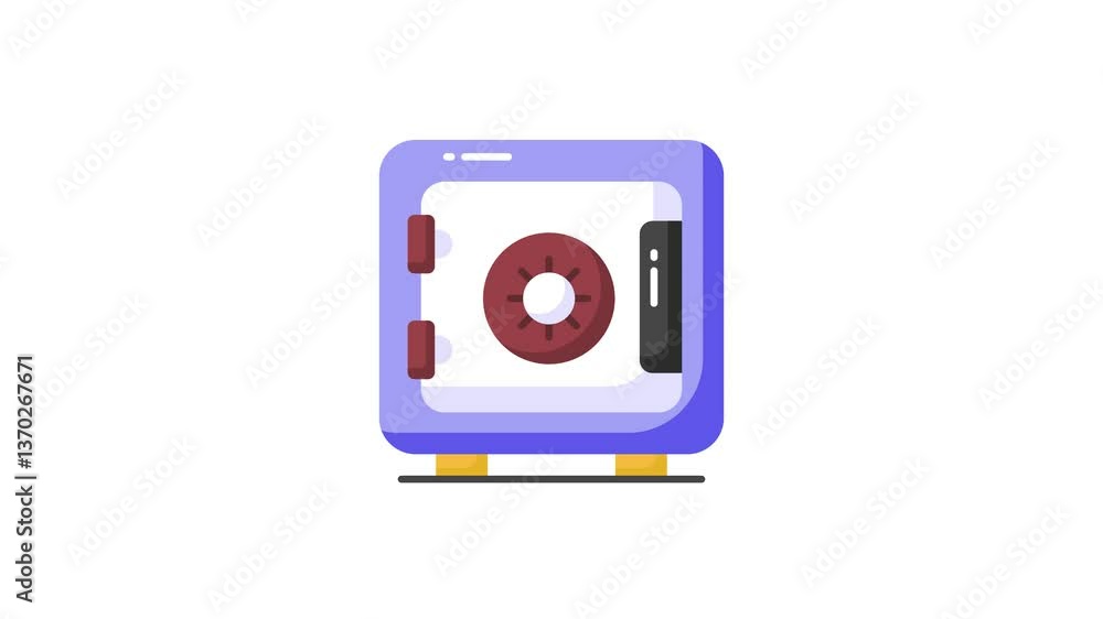 Bank vault for money saving, an icon of bank locker in editable style ...