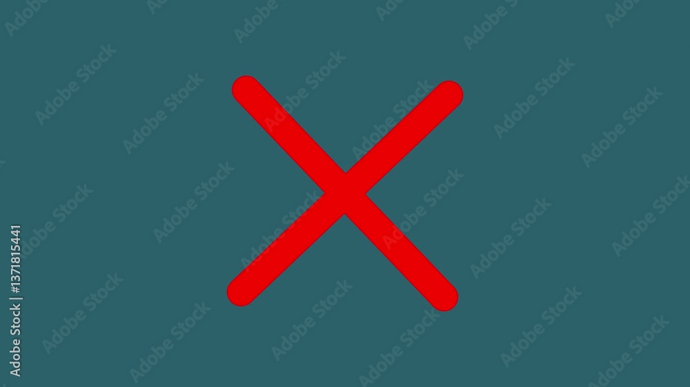 cross mark animation, Wrong Symbol in Motion graphic, Red X letter ...