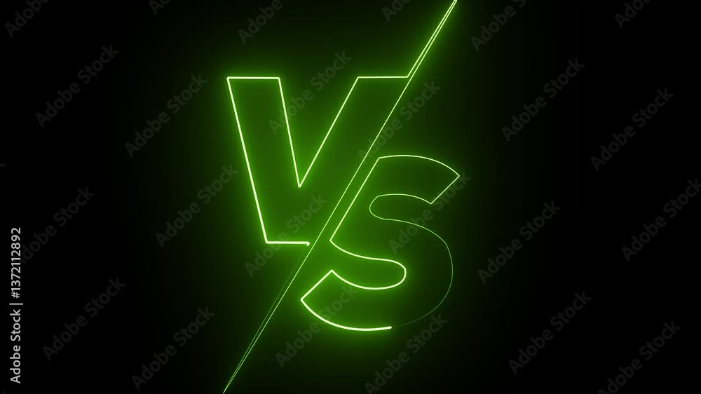 VS versus bars neon animated versus vs bars with black background ...