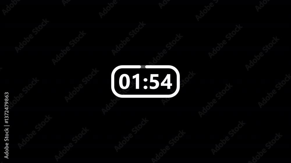 2 minute countdown timer animation seconds on transparent background ...