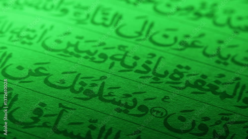 20 March 2025 - Abu Dhabi, UAE.Old Calligraphy Scriptures,Muslim Holy ...