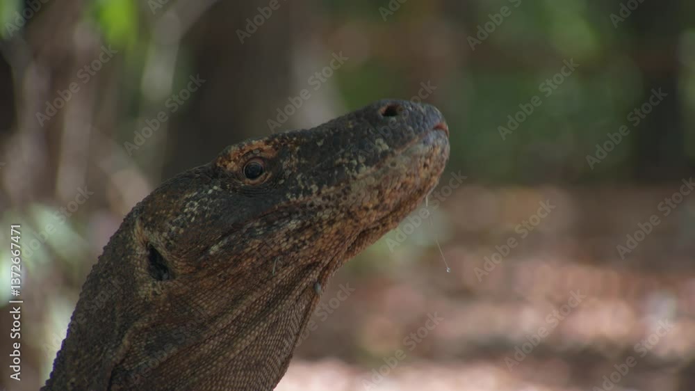 walking Large Komodo Dragons Engaging A Fight With One Winning - Komodo ...