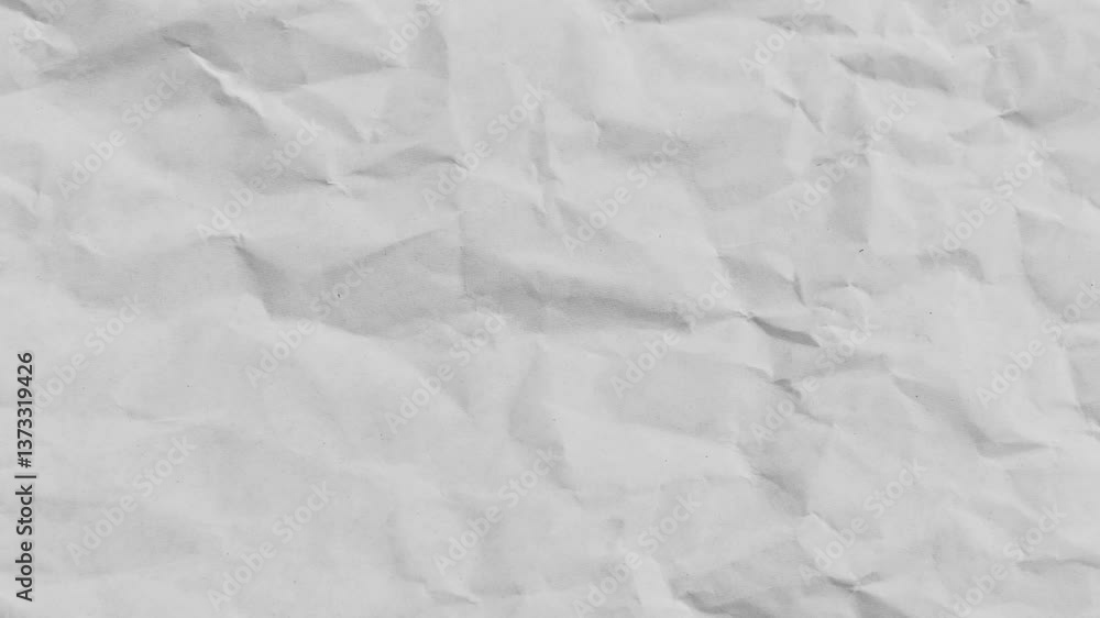 White crumpled paper background texture. Stop motion animation. Paper ...