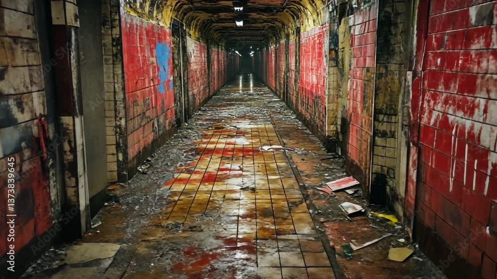Abandoned Tunnel: An unsettling journey into a decaying tunnel, where ...