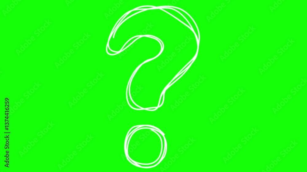 Question mark animation pop up question mark flat alpha looping 4k ...