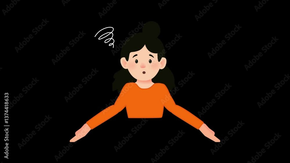 Question mark animation pop up question mark flat alpha looping 4k ...