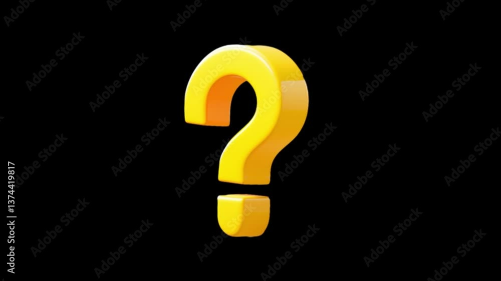 Vidéo Stock Question mark animation pop up question mark flat alpha ...