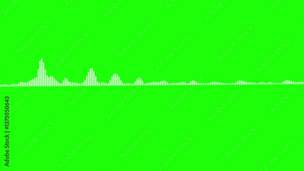 Animation video white abstract audio sound visualizer wave spectrum ...