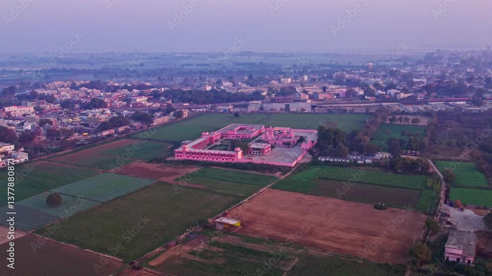 Farming land with UDASIN SANGAT RISHI ASHRAM and residential houses at ...
