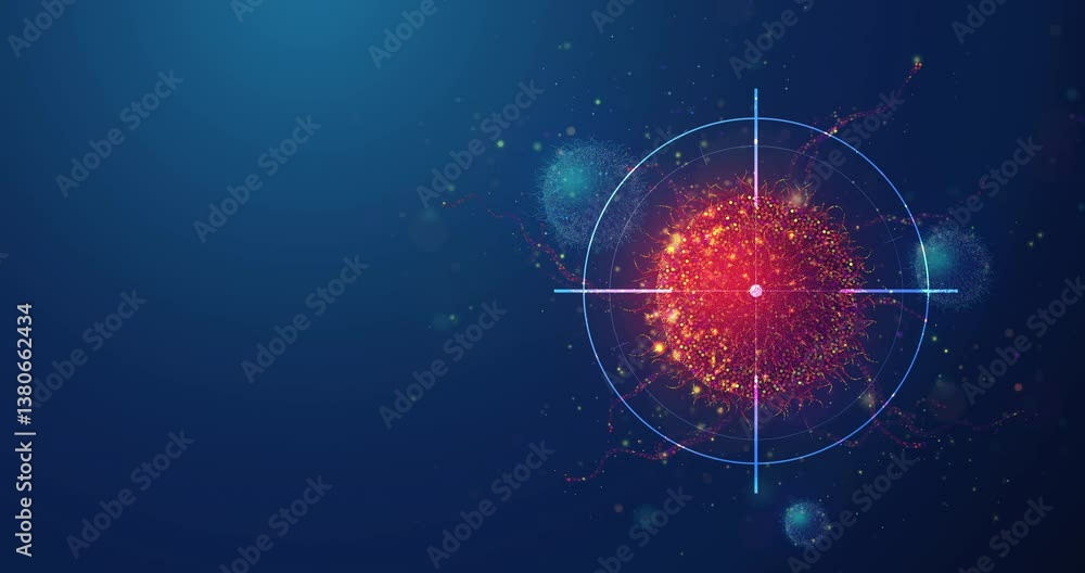 Targeting Red Cancer Cell Among Healthy Blue. Oncology disease ...