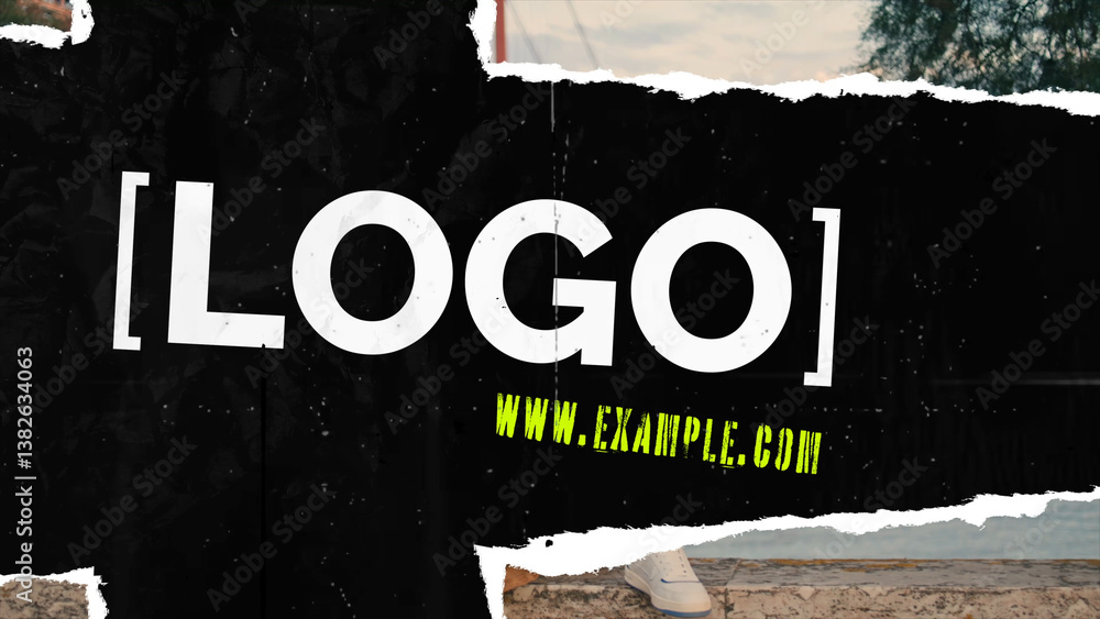 Ripped Logo Transition 09 Stock Template | Adobe Stock