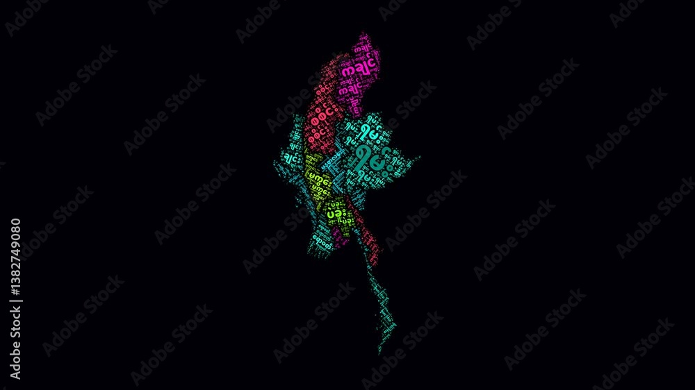 Myanmar Intro Video. Regions Word Clouds Animation. Myanmar regions ...