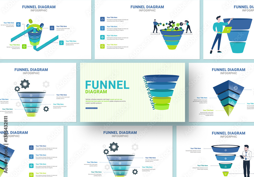 Sales Funnel Infographic Diagram Template for Business Stock Template ...